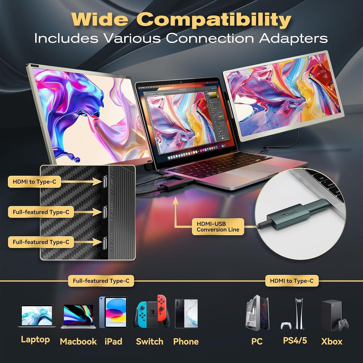 V2COM Laptop Screen Extender 15.6inch - S6 – Tecnaura